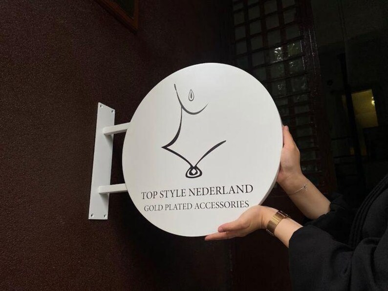 Wall Mounted Store Signcustom Aluminum Double Side Sign Logo Sign ...