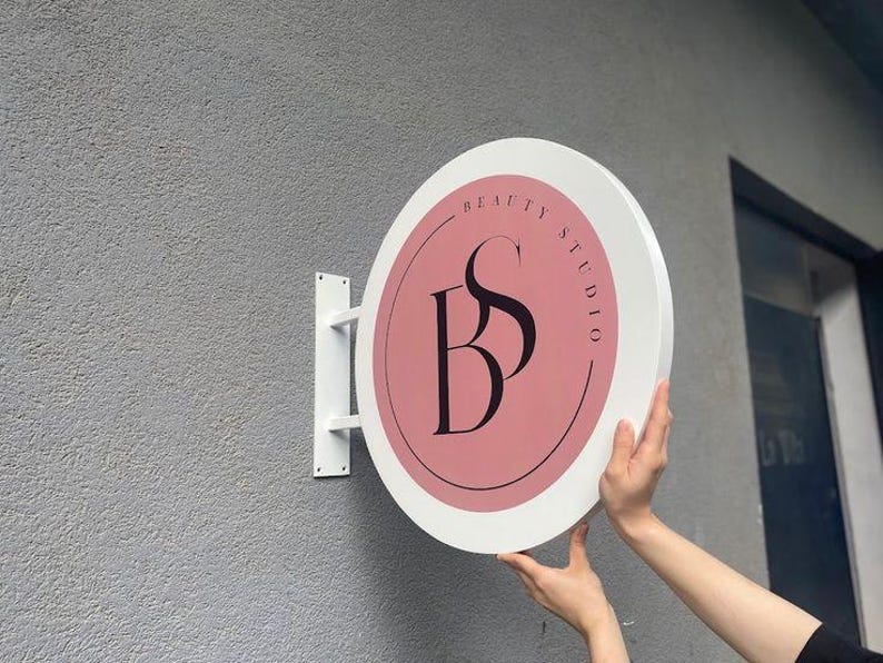 Wall Mounted Store Signcustom Aluminum Double Side Sign Logo Sign ...