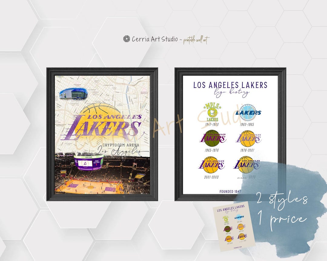 Lakers NBA Basketball LOGO Badge Poster Los Angeles Lakers Basketball ...