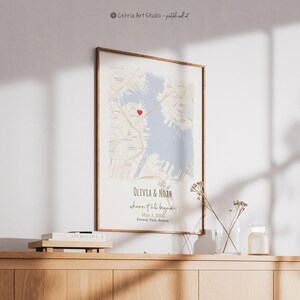 Engaged Map Gift, Where It All Began Map Where We Met for Engaged ...
