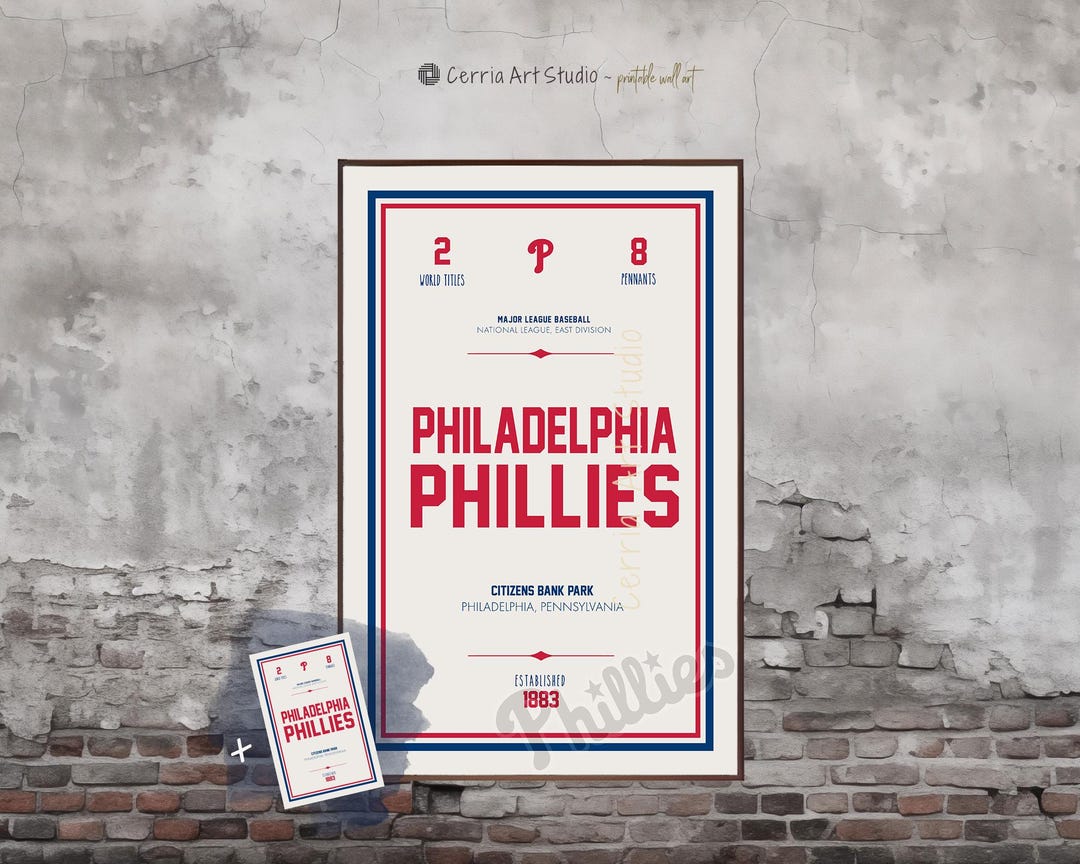 Philadelphia Phillies Baseball Poster | MLB Phillies Baseball | Sport ...