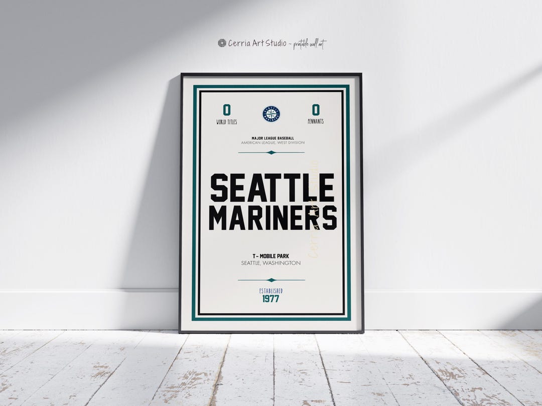 Seattle Mariners Ticket Poster | Vintage Wall Art | Mariners Baseball ...