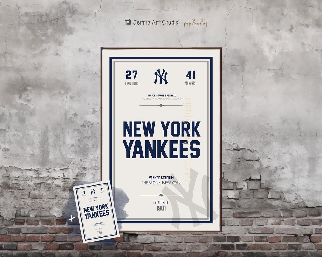 New York Yankees Poster Baseball | MLB Yankees Baseball | Sport Dorm ...