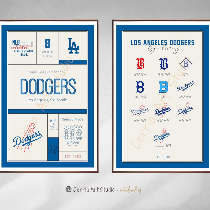 Dodgers Baseball - Etsy