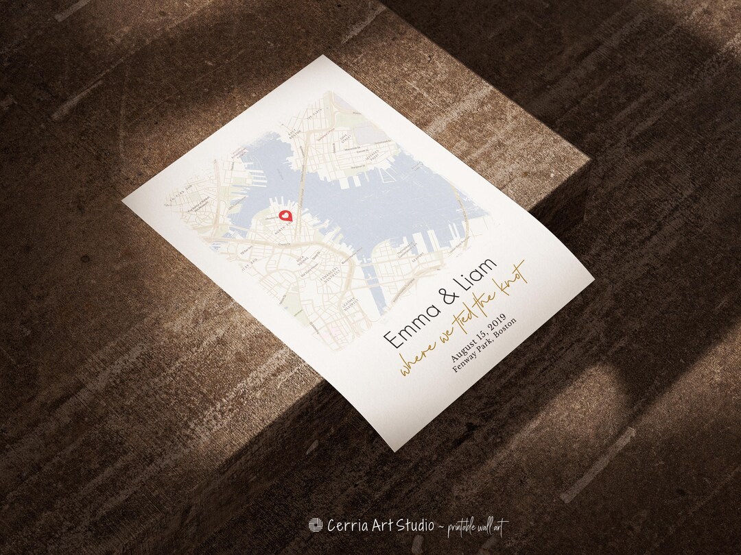 Engaged Map Gift, Where It All Began Map Where We Met for Engaged ...