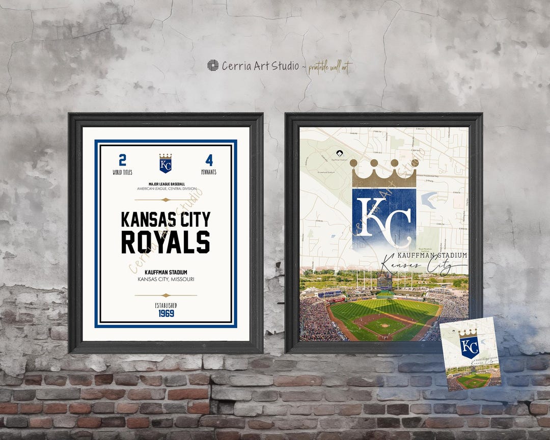 Kansas City Royals Poster Baseball Map | KC Royals Stadium Art | Sport ...