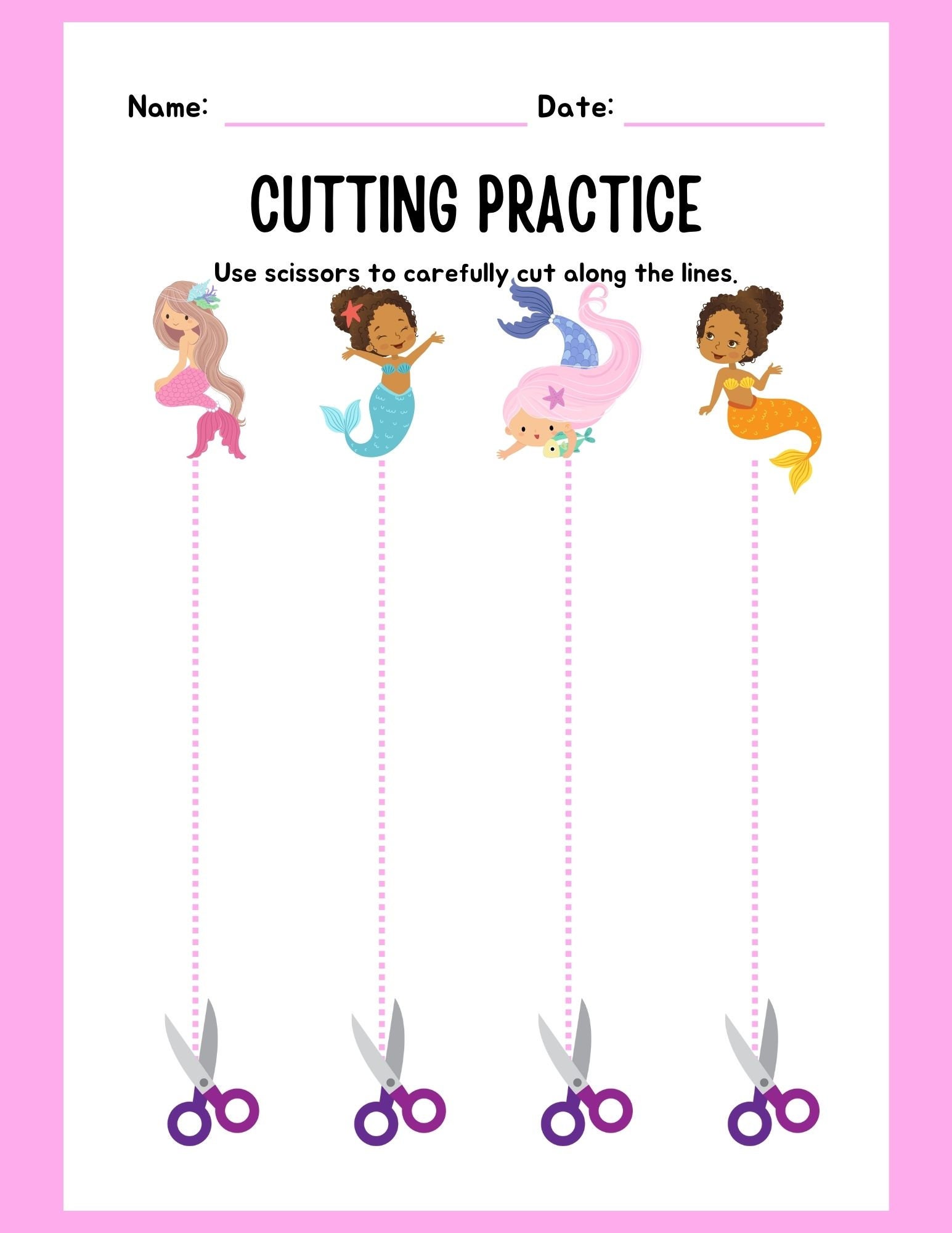 Morning Menu Preschool Printable Workbook for Girls, Abc's, Numbers ...