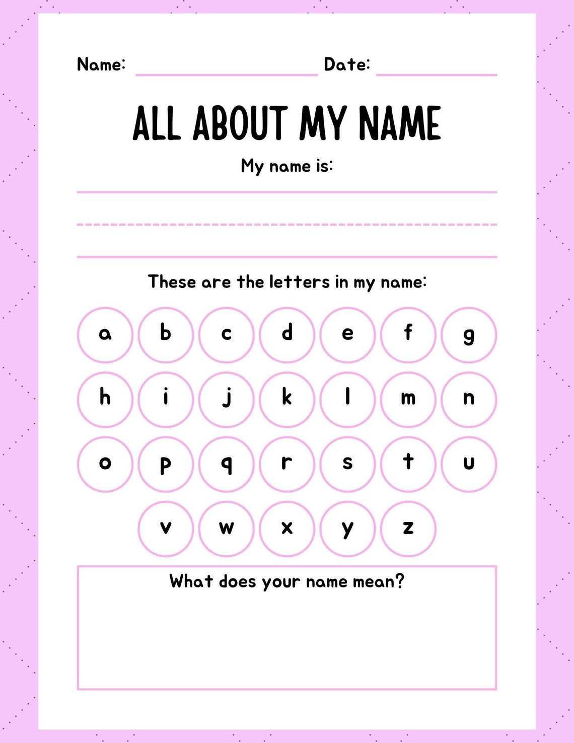Morning Menu Preschool Printable Workbook for Girls, Abc's, Numbers ...