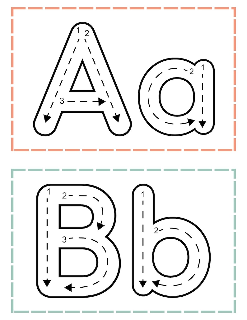 Alphabet Tracing Cards, Alphabet Letter Practice, Preschool Letter ...