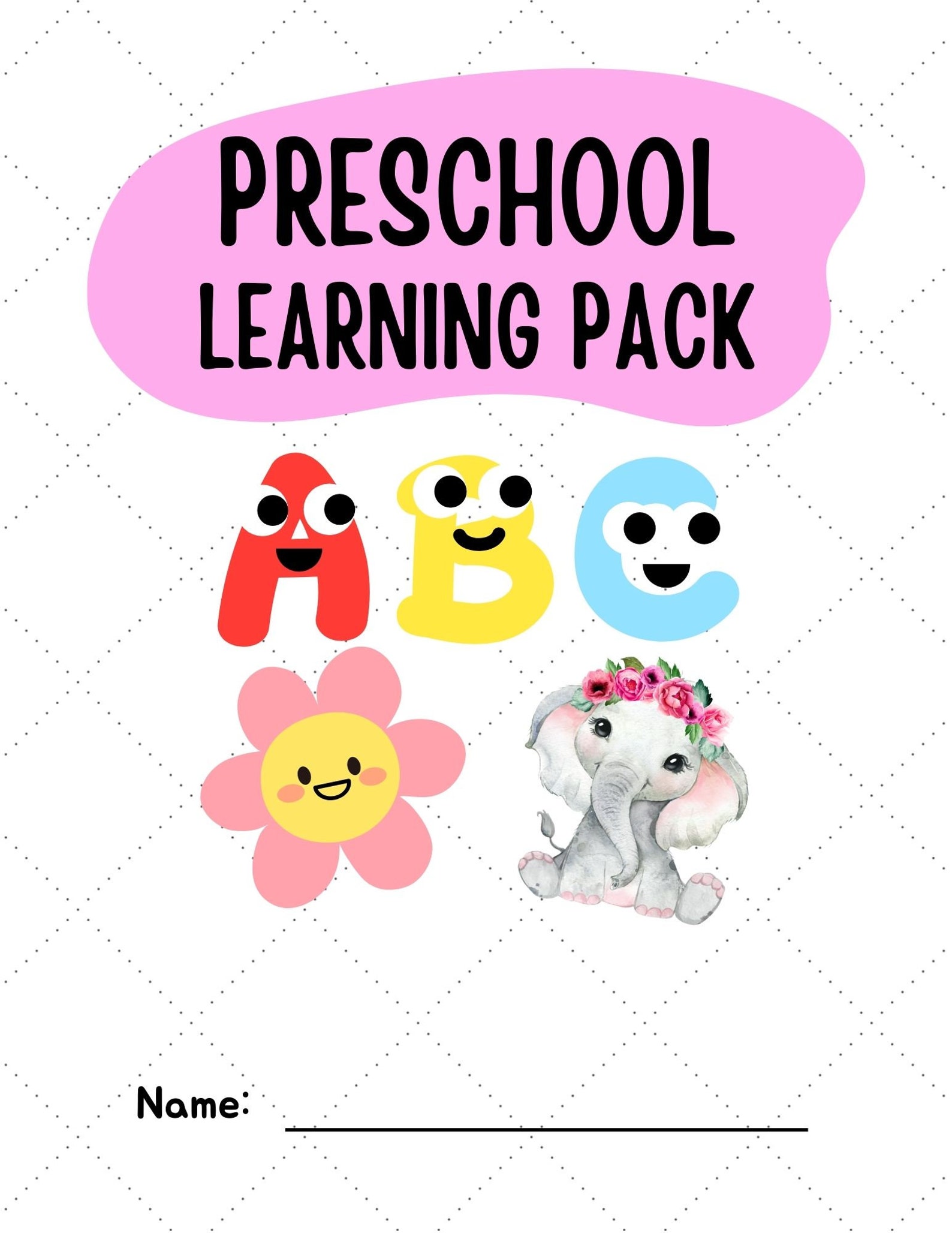 Morning Menu Preschool Printable Workbook for Girls, Abc's, Numbers ...