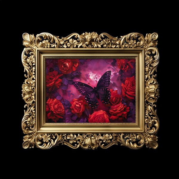 Gothic Butterfly Wall Art - Etsy