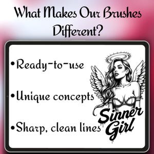 Bad Girl Tattoo Designs for Pocreate and Photoshop. Woman Stencils With ...