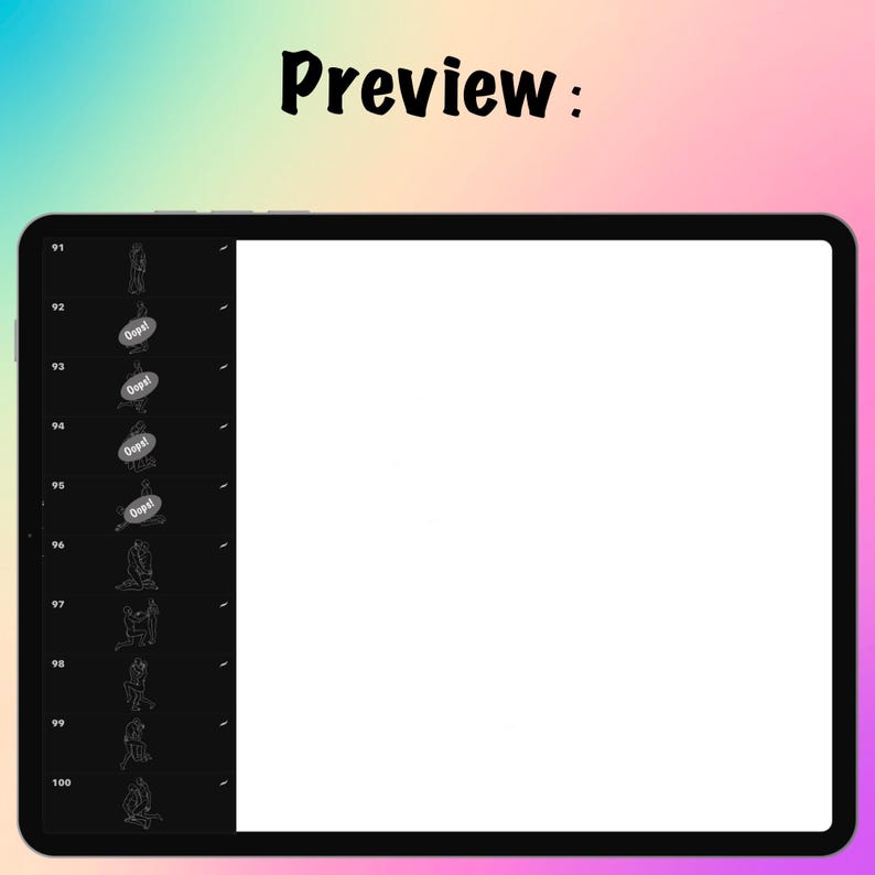 Romantic Couple Poses: Procreate Stamp Brushes (100 Love Poses ...