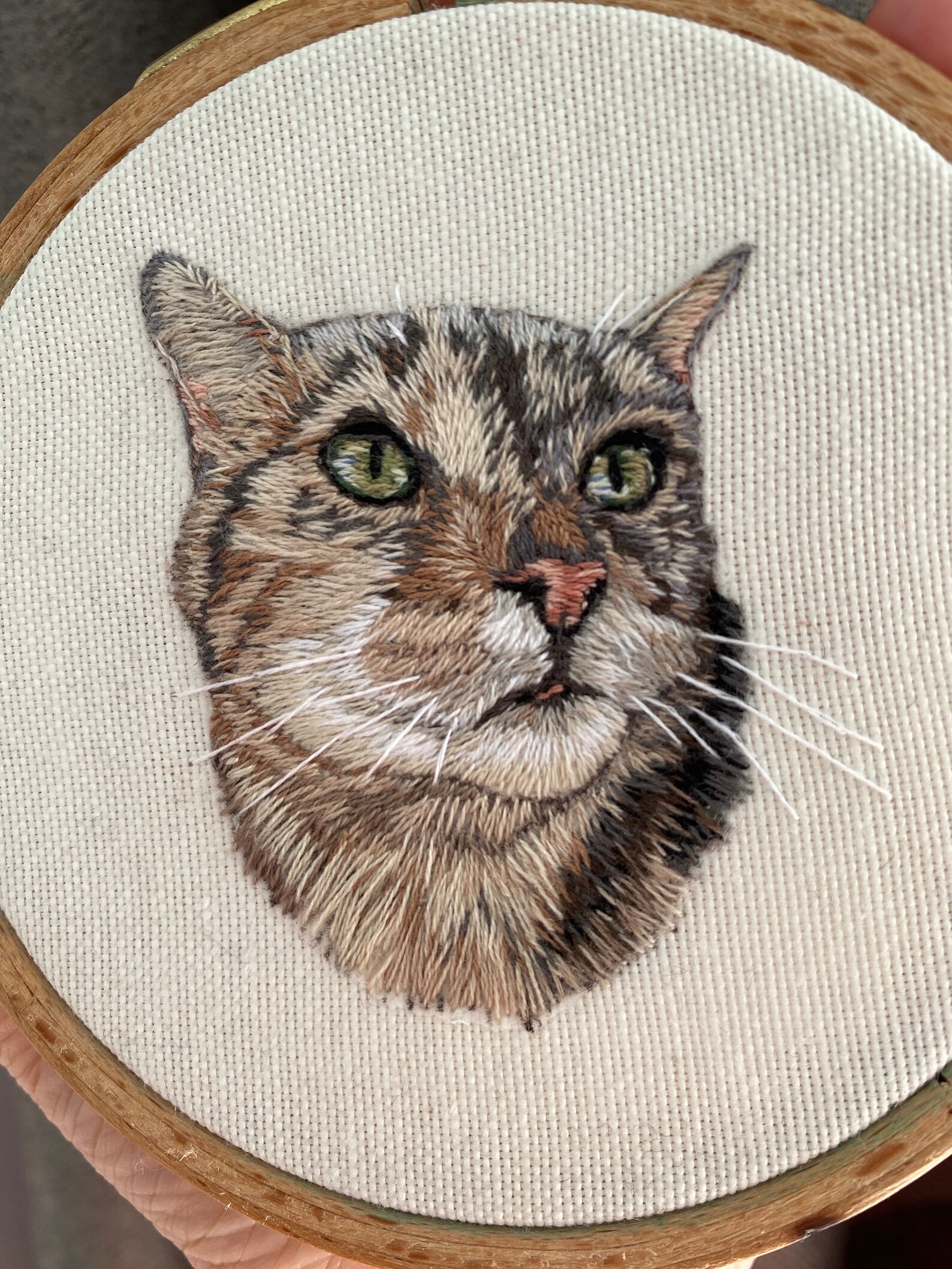 Custom Pet Portrait Embroidery Pet Memorial Thread Painting - Etsy