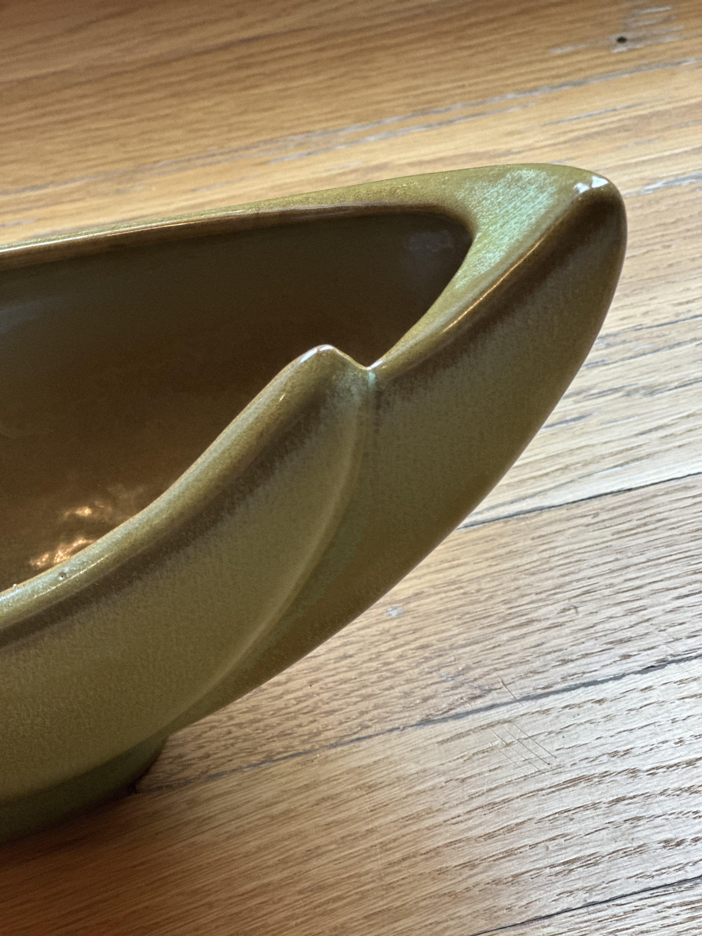 Vintage Frankoma Pottery Boat Planter Prairie Green - Etsy