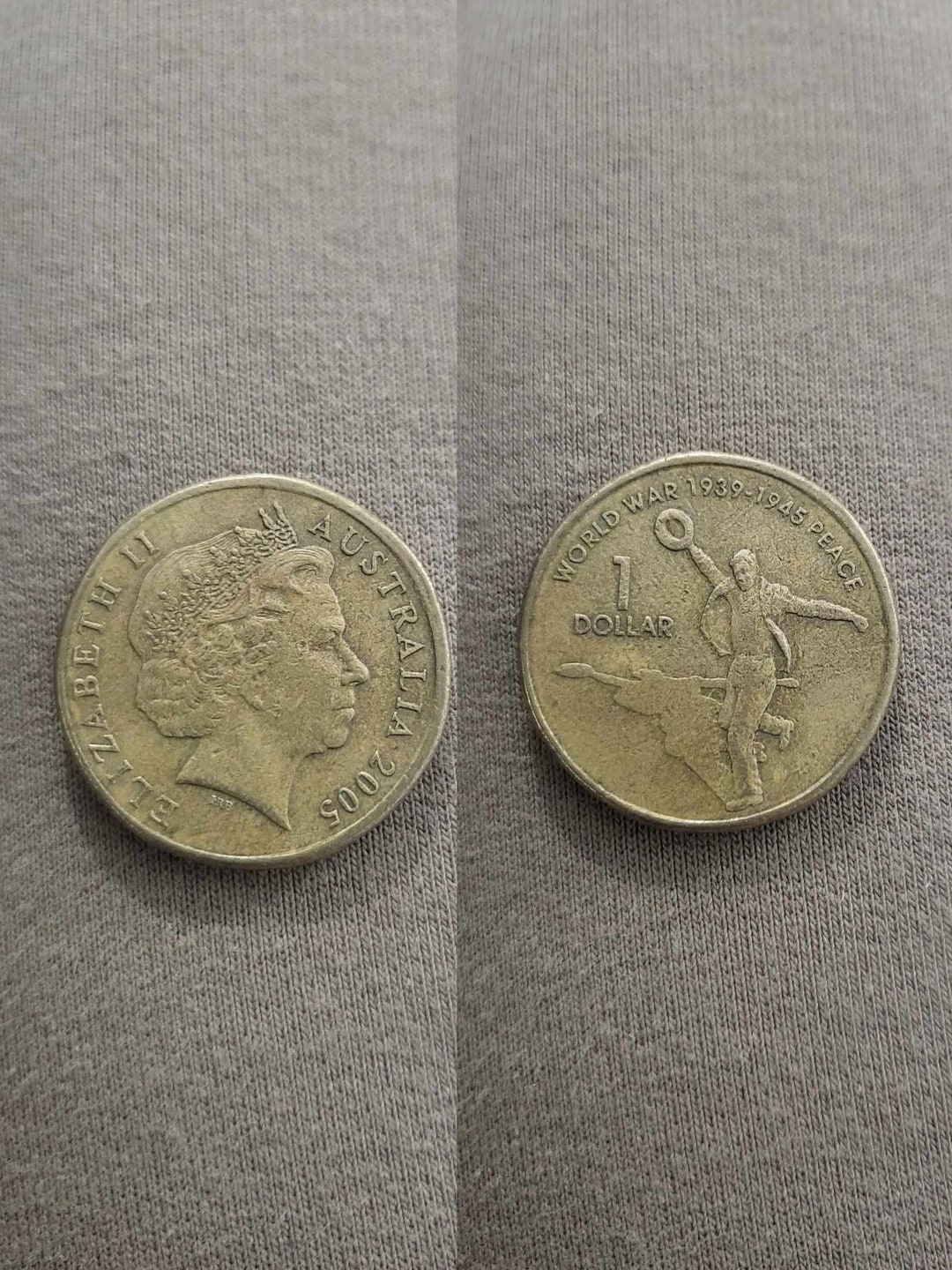 Rare World War 1939-1945 Peace Australian 1 Dollar Coin 2005 - Etsy Australia