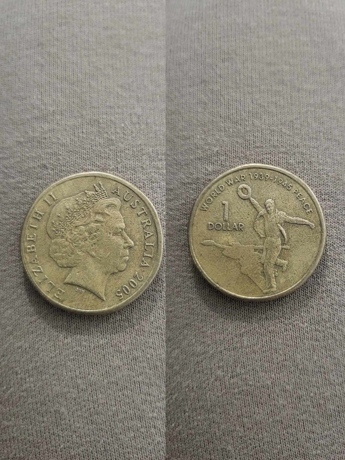 Rare World War 1939-1945 Peace Australian 1 Dollar Coin 2005 - Etsy ...