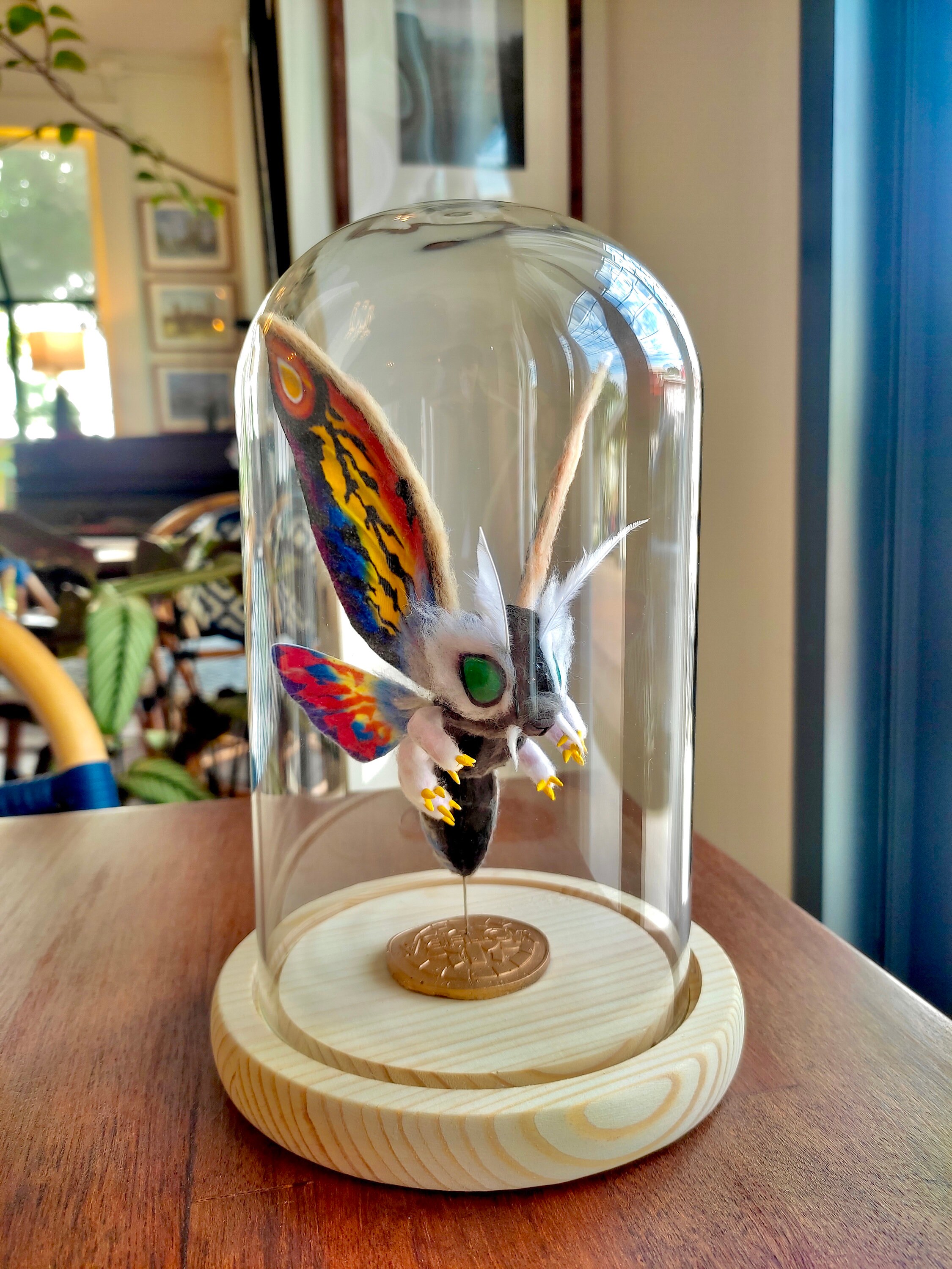 Rainbow Mothra Chibi Mothra in Glass Dome Decorations. - Etsy