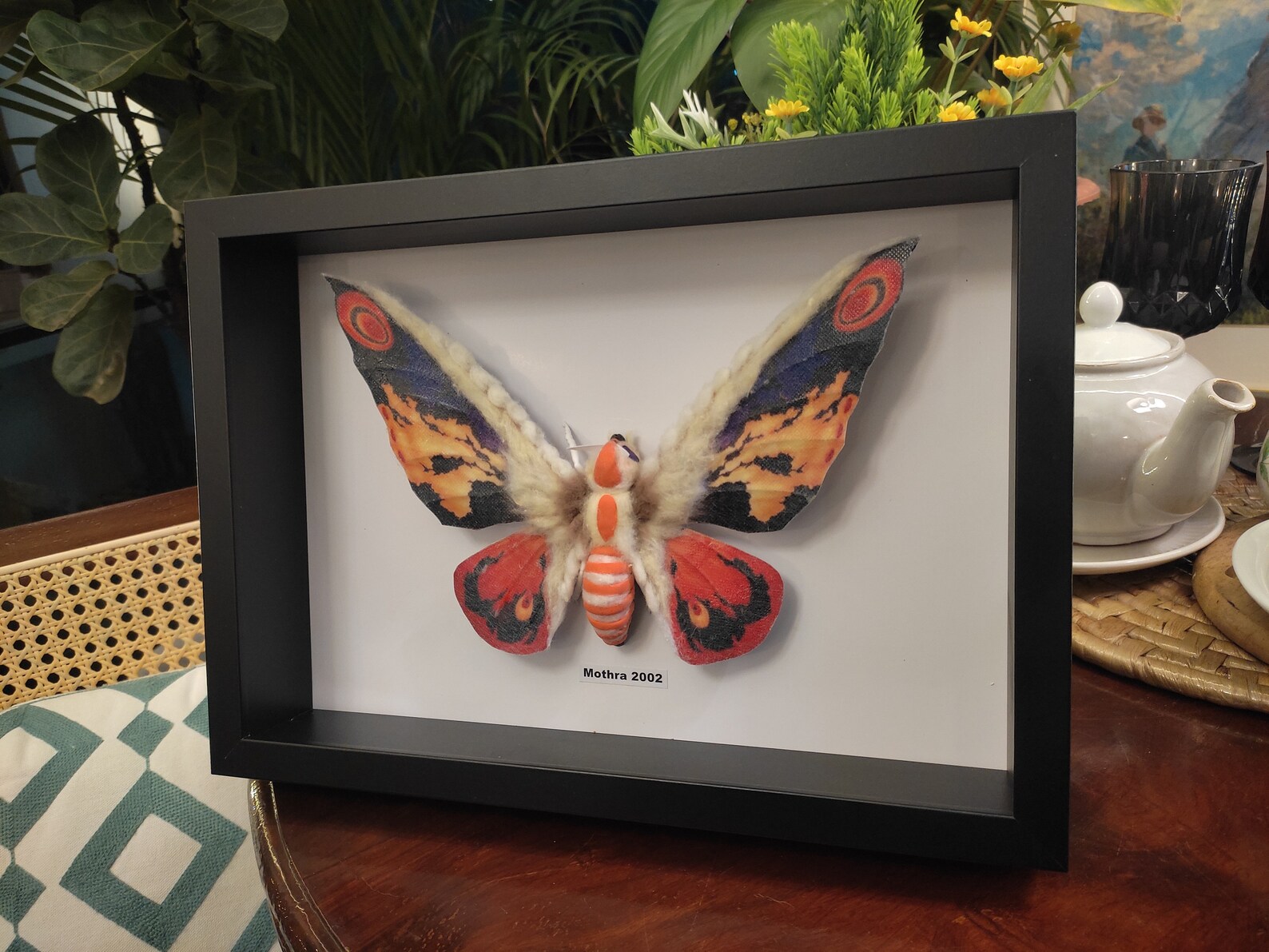 Mothra 2002 Taxidermy Art, GMK Monster in Black Frame - Etsy