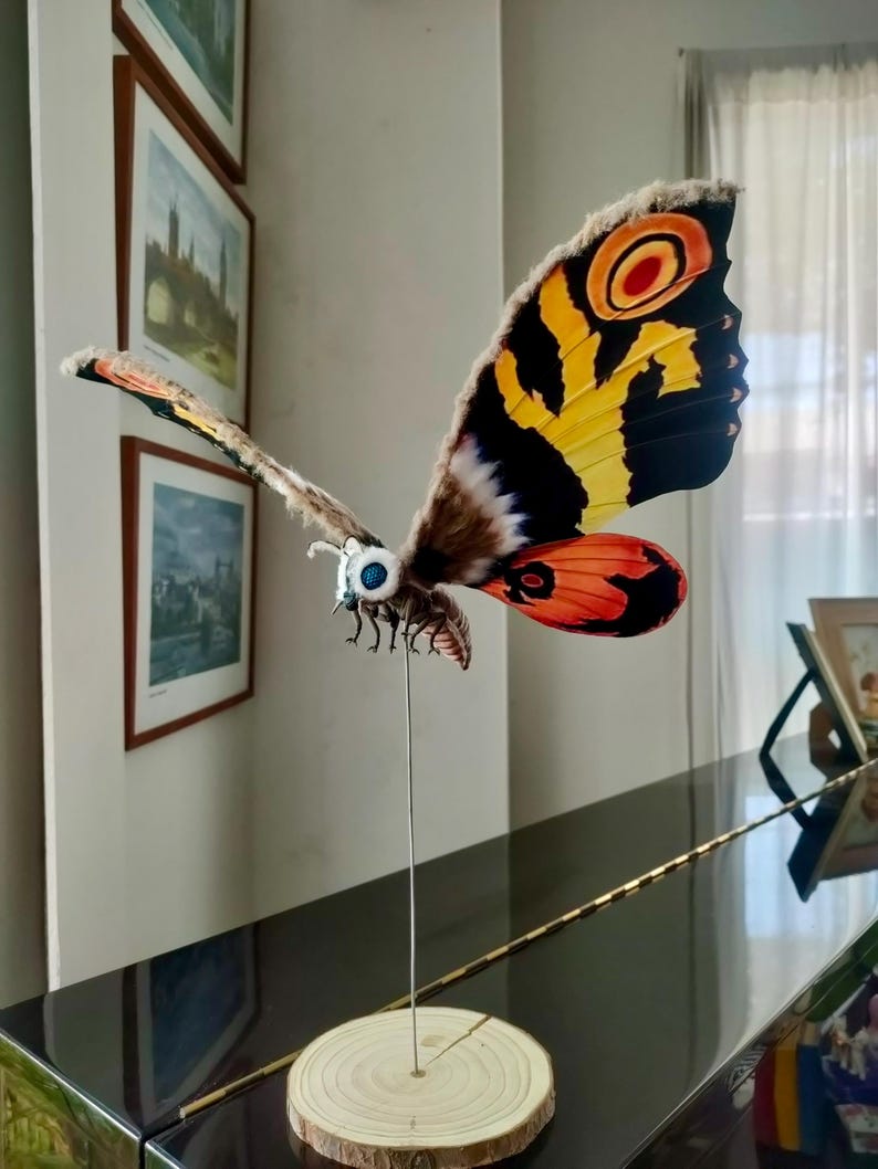 Mothra 2003 Tokyo SOS Statue: Realistic Silk Fur Sculpture - Etsy
