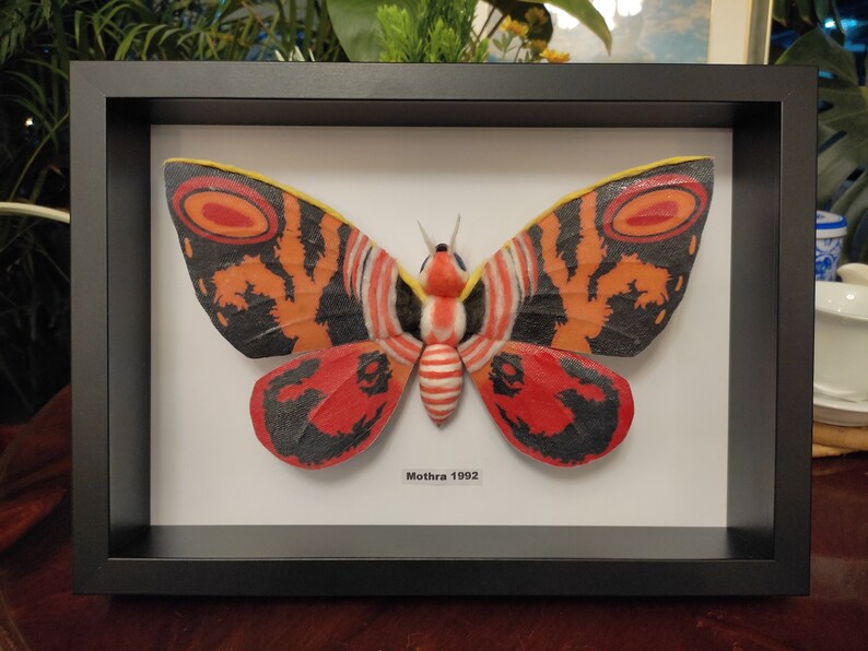 Mothra 1992 Taxidermy Art, Godzilla Vs Mothra, Framed - Etsy