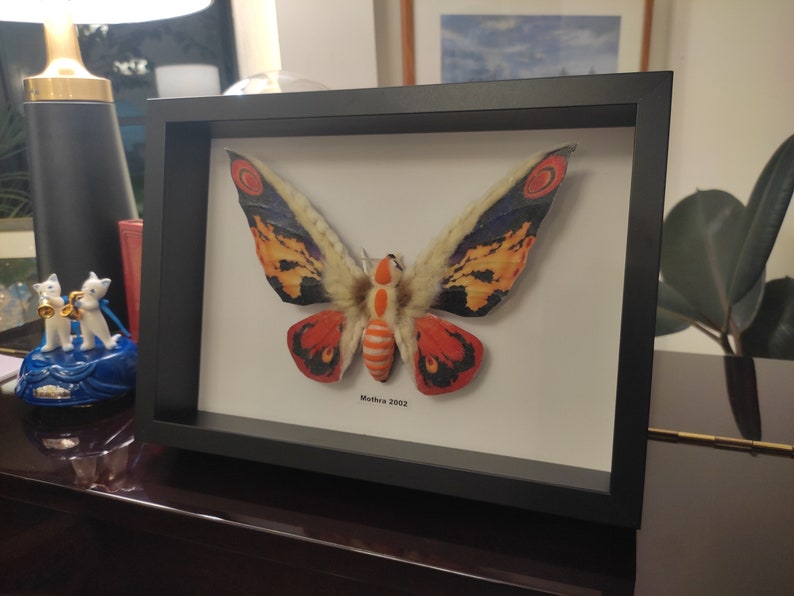 Mothra Kaiju GMK Mothra Taxidermy Crafts Mothra 2002 GMK in Frame. - Etsy