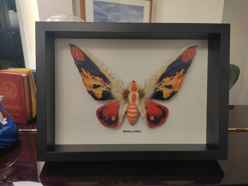 Mothra Kaiju GMK Mothra Taxidermy Crafts Mothra 2002 GMK in Frame. - Etsy