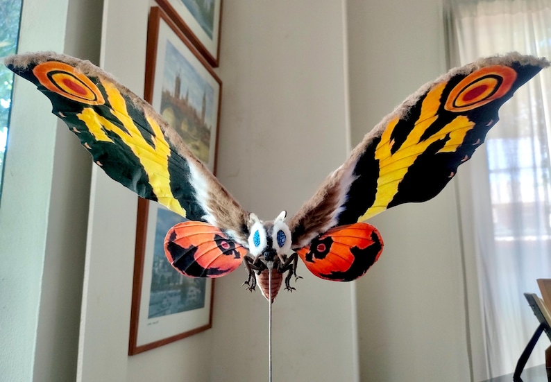 Mothra 2003 Tokyo SOS Statue: Realistic Silk Fur Sculpture - Etsy