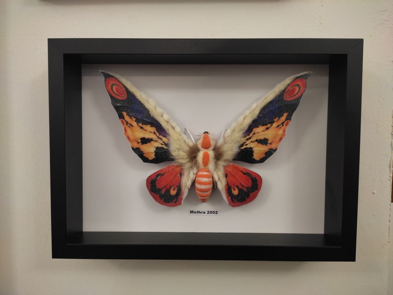 Mothra Kaiju GMK Mothra Taxidermy Crafts Mothra 2002 GMK in Frame. - Etsy