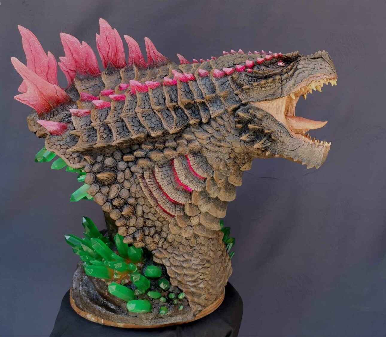Godzilla Evolved Head Sculpture. Godzilla X Kong the New Empire Sculpture Huge Statue. - Etsy