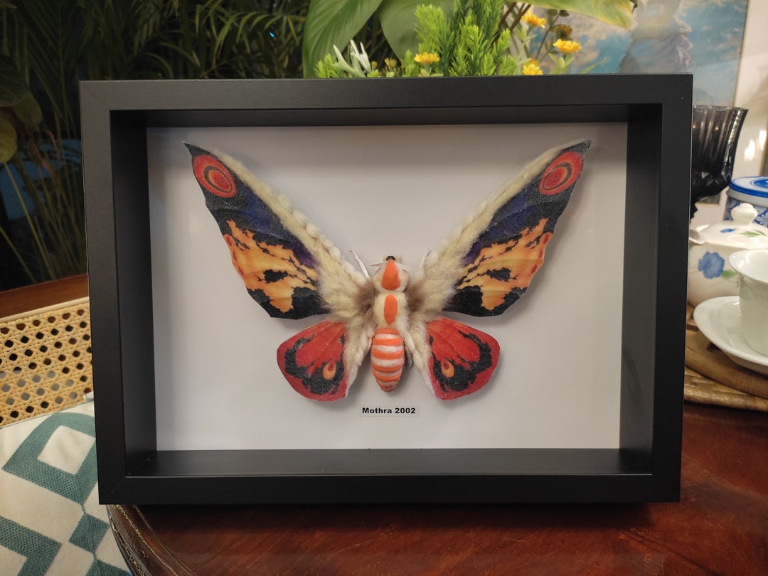 Mothra Kaiju GMK Mothra Taxidermy Crafts Mothra 2002 GMK in Frame. - Etsy