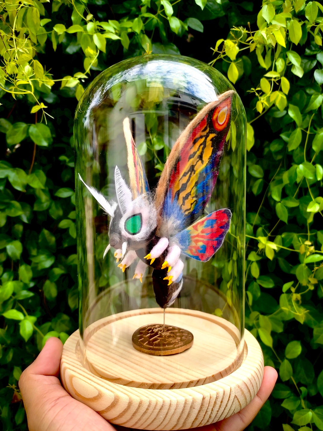 Rainbow Mothra Chibi Mothra in Glass Dome Decorations. - Etsy