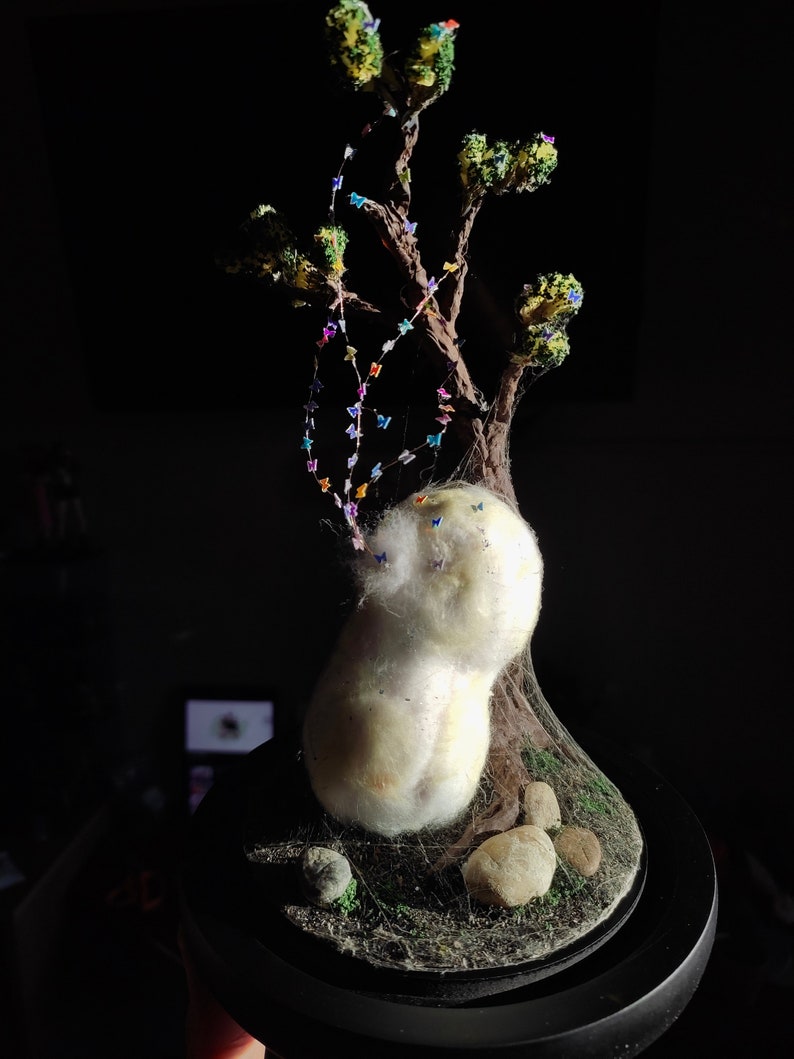 Leo Mothra Cocoon Diorama: Glitter Butterflies in Glass Dome - Etsy