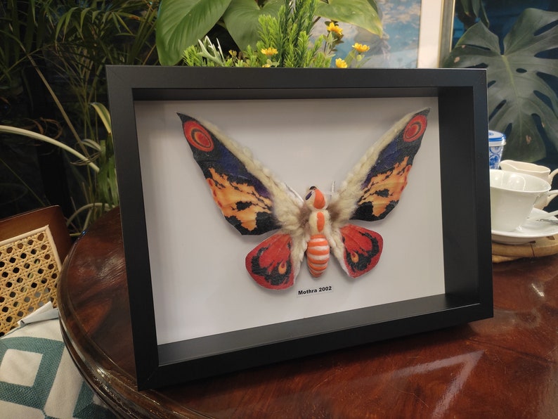 Mothra 2002 Taxidermy Art, GMK Monster in Black Frame - Etsy