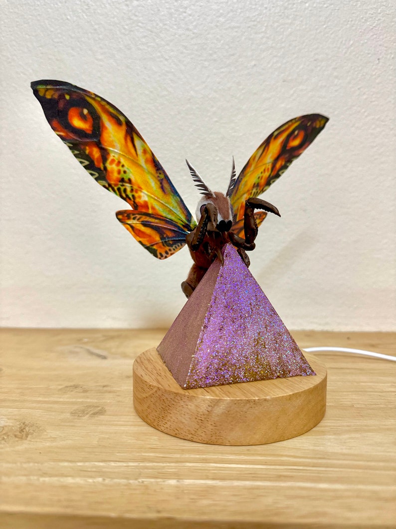 Mothra 2024 Summon on Pyramid Electric Lamp, Monsterverses Mothra Lamp ...