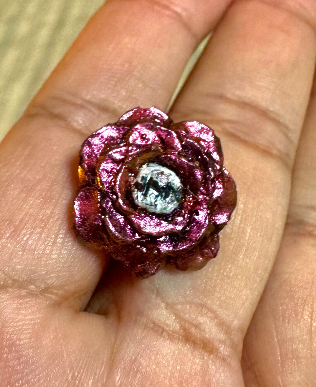 Biollante Rose Form Earring. Biollante Metallic Color Earring. - Etsy