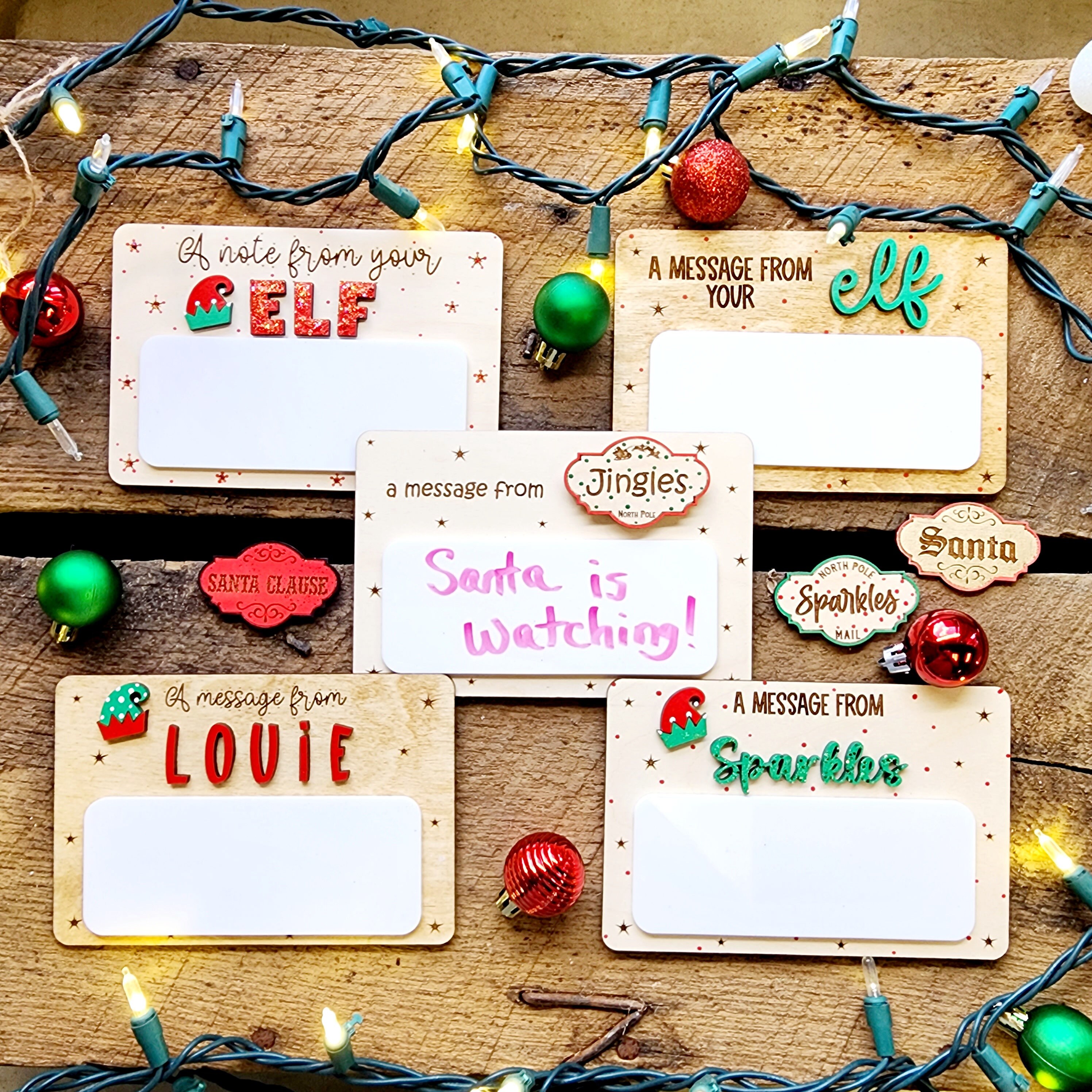 Elf Message Board Set Laser Cut File/pdf, Svg, Dxf/personalized Elf ...