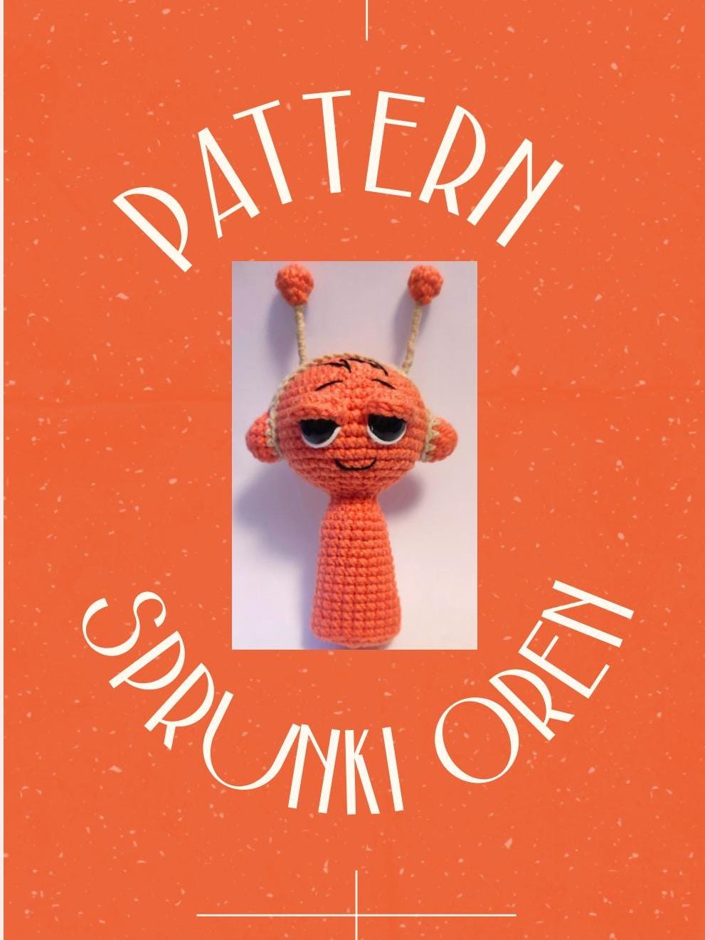 Sprunki Plush Toy Pattern, Amigurumi Crochet Pattern, Sprunki Oren ...