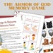 Bilingual Armor of God Memory Game: Spanish/english Matching (PDF ...