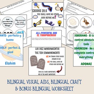 Exodus Bilingual Lesson Bundle, Moses & the Israelites, Lesson, Visual ...