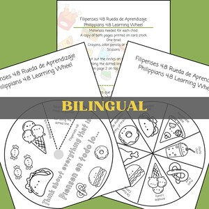 BILINGUAL Philippians 4:8 Crafts Bundle, Christian Growth Mindset ...