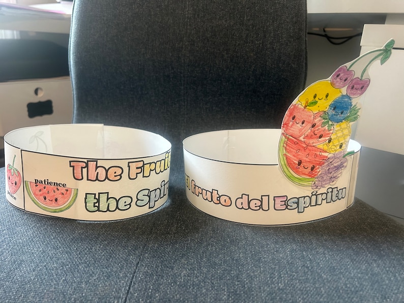 BILINGUAL Fruit of the Spirit Craft Bundle Learning Wheel, Sunday ...