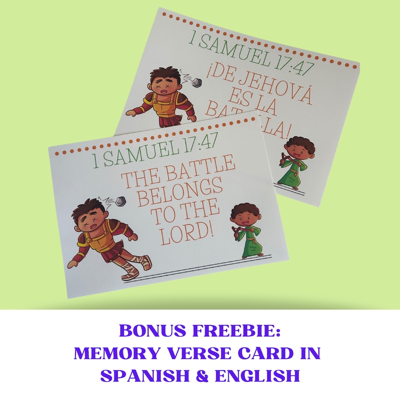 Bilingual David & Goliath Craft Bundle: Sunday School Activities (PDF ...