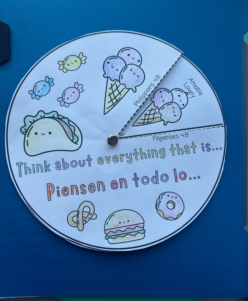 BILINGUAL Philippians 4:8 Crafts Bundle, Christian Growth Mindset ...