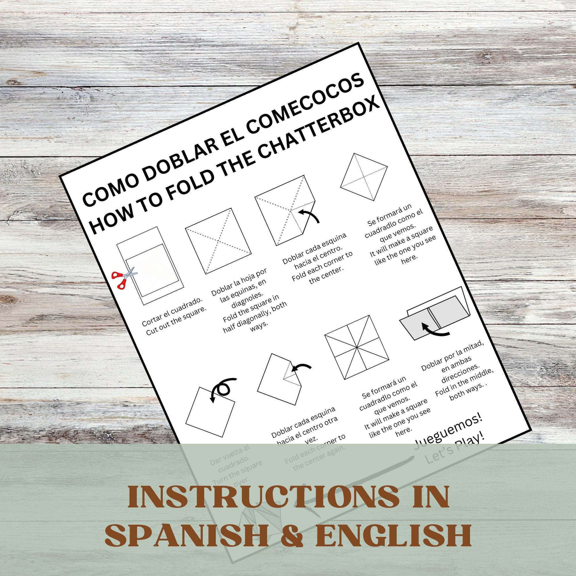 Bilingual Easter Story Chatterbox: Printable Sunday School Craft ...