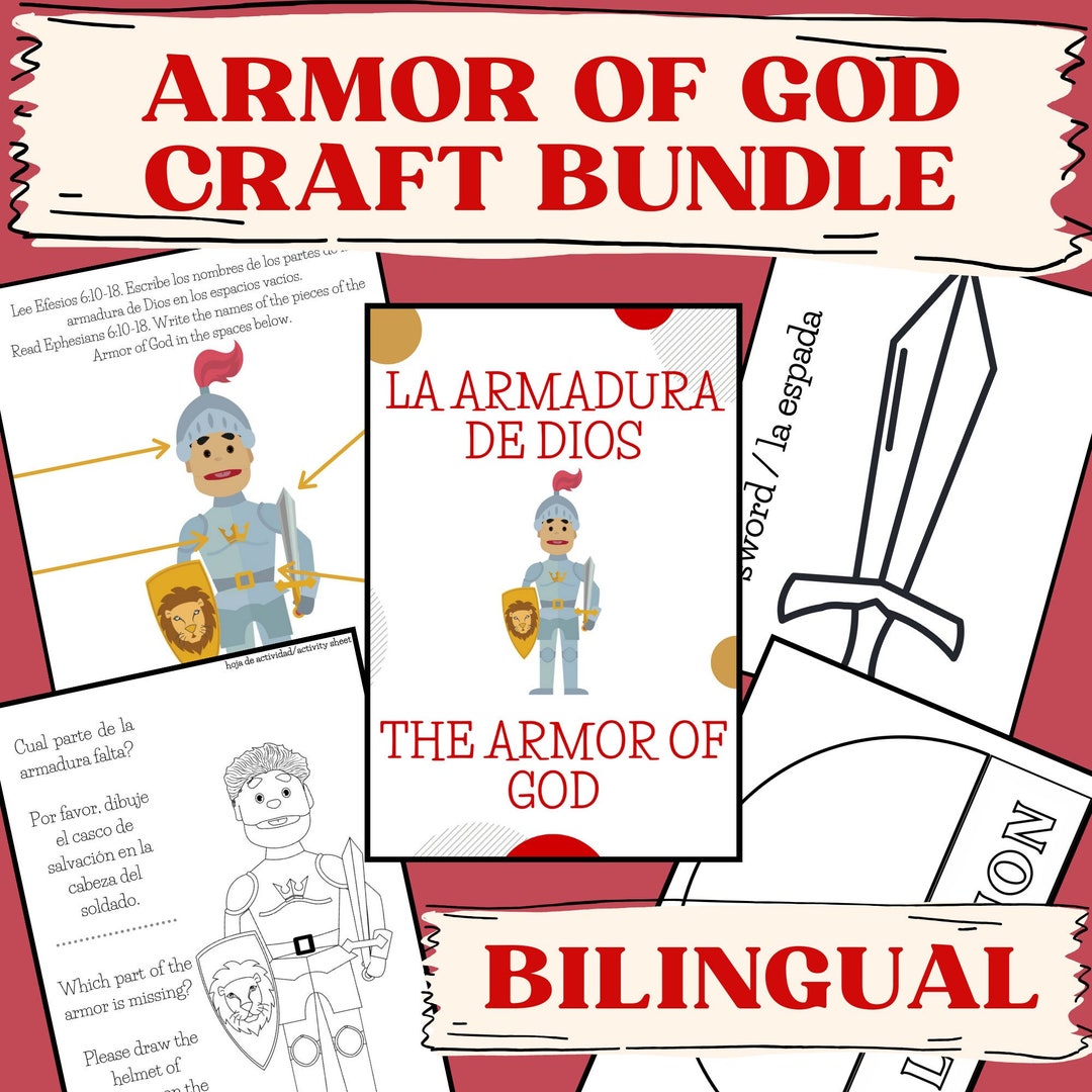 Bilingual Bundle, Armor of God Activities & Crafts, Combined Age Bible ...