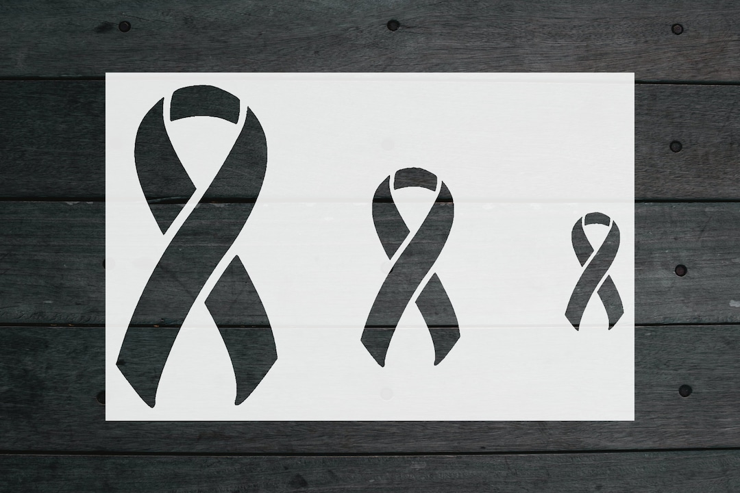 Awareness Ribbon Stencil Template Reusable 3 Sizes for DIY Art Projects ...