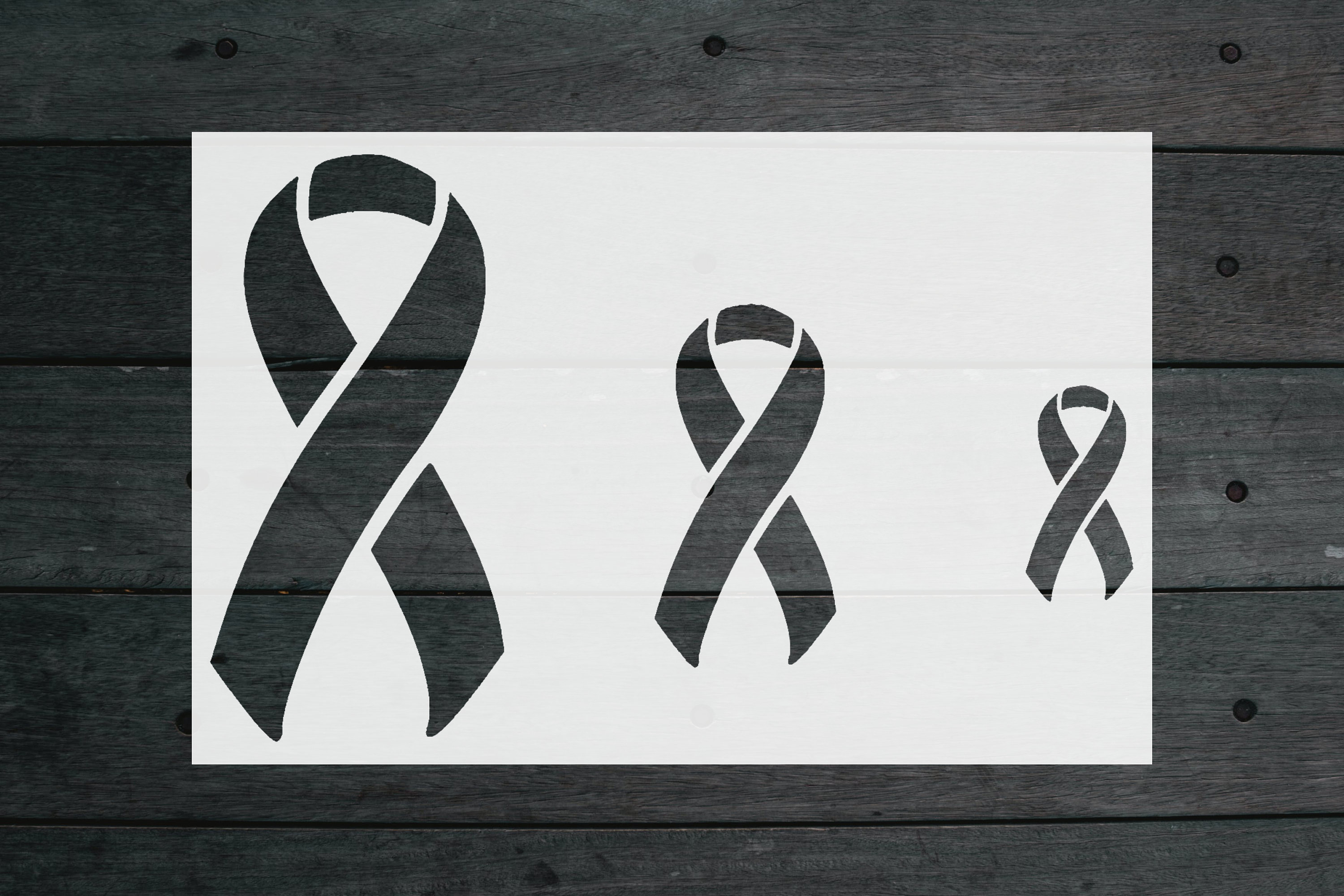 Awareness Ribbon Stencil Template Reusable 3 Sizes for DIY Art Projects ...