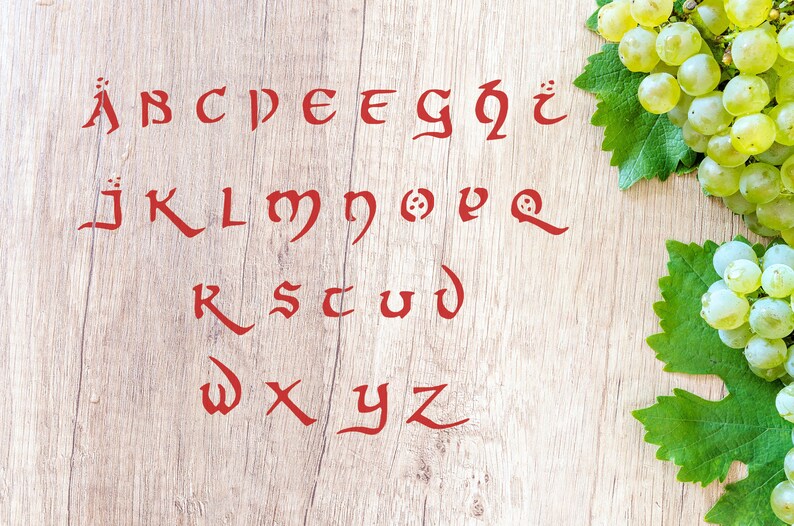Elven Letters Stencil Set Tolkien-inspired Font 11 X 8.5 Inches Unique ...