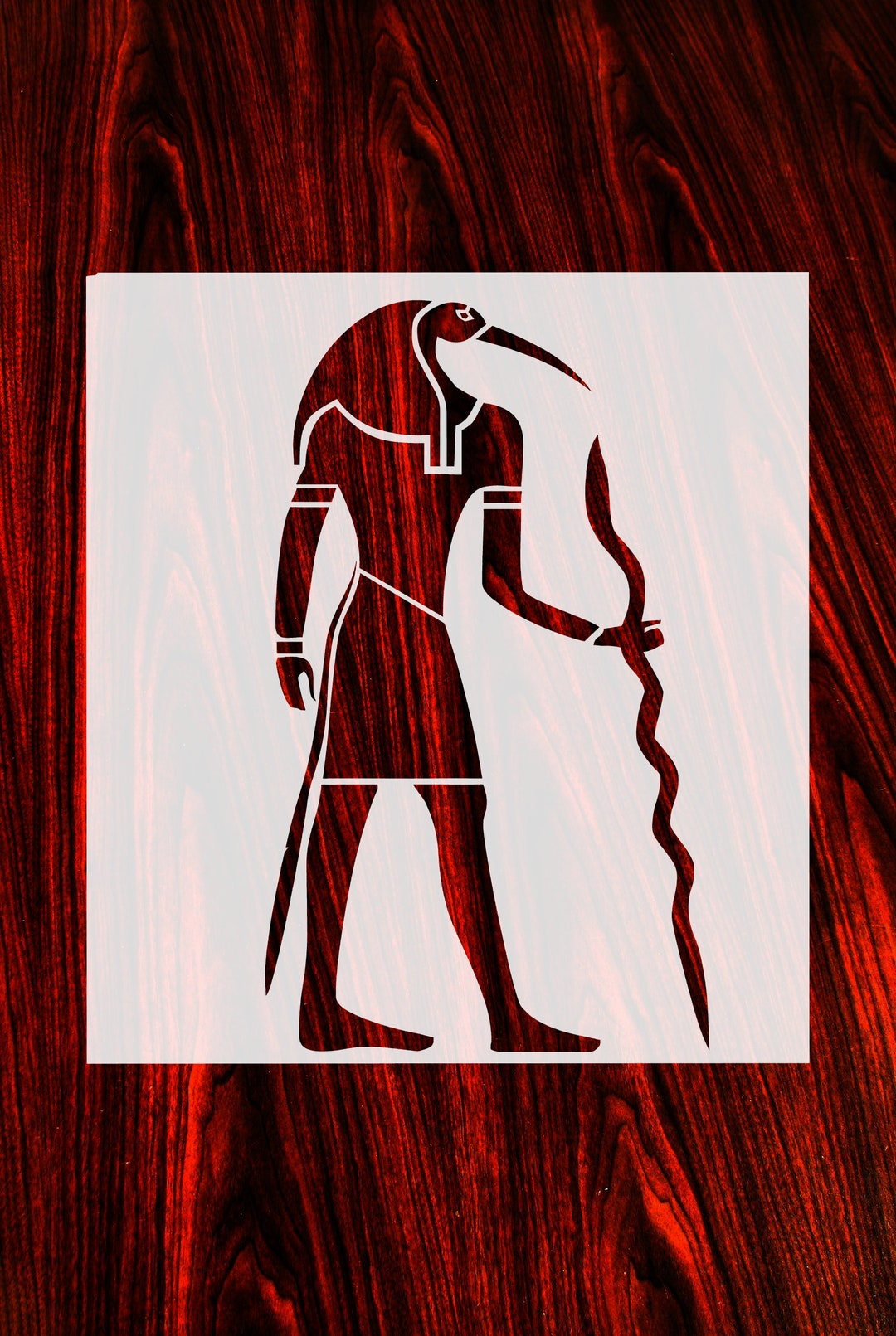 Egyptian God Stencil for Creative Crafts Thoth Stencil Reusable ...